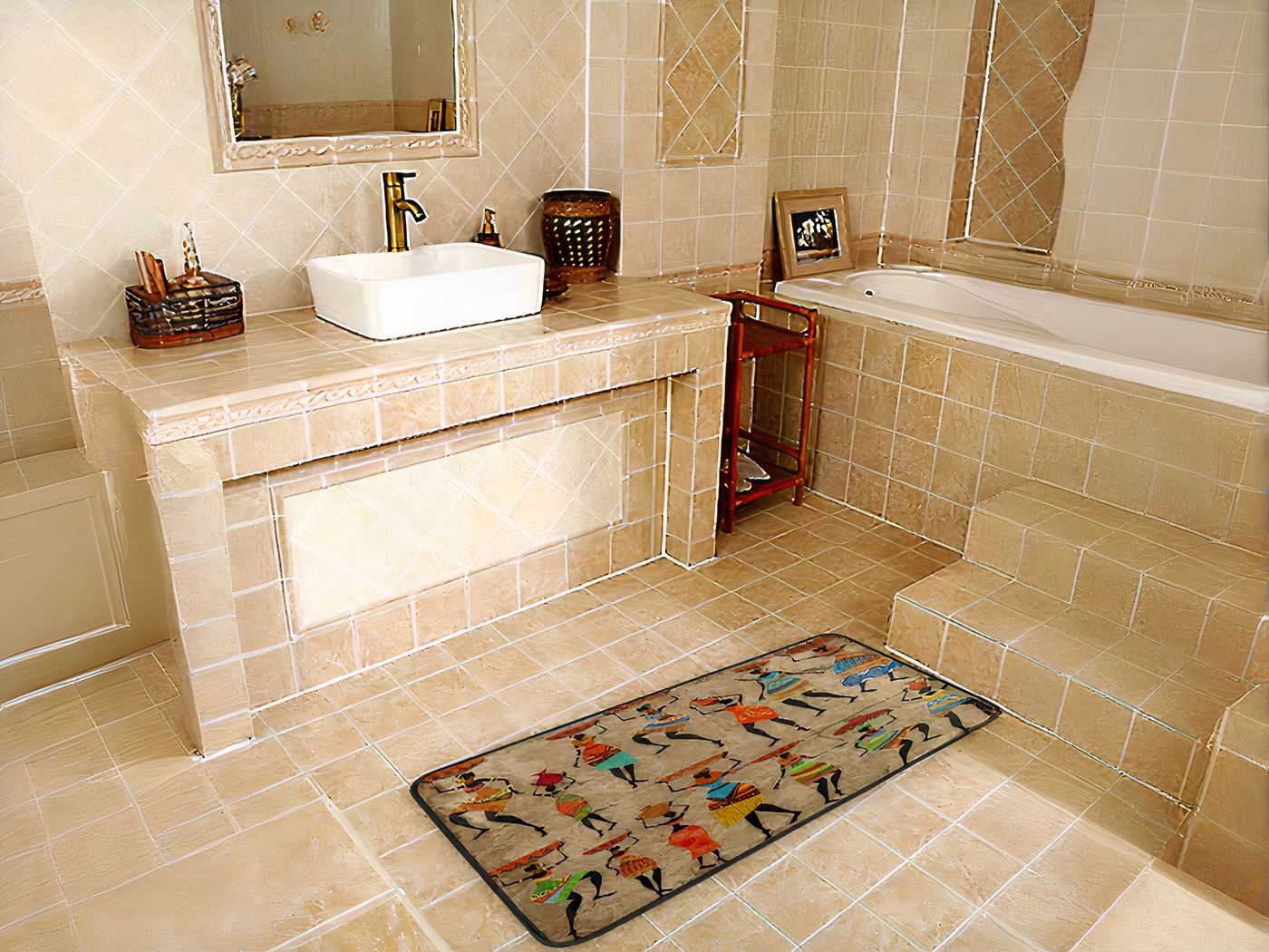 Tapis africain femme tribal • Tapis Modernes